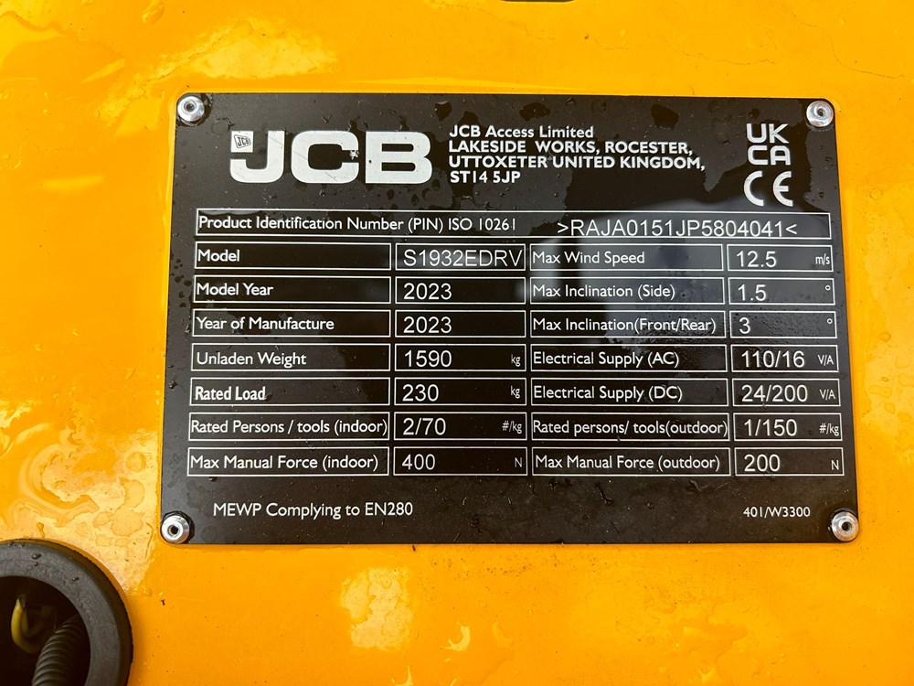 2023 JCB S1932E (1060310) | P&E